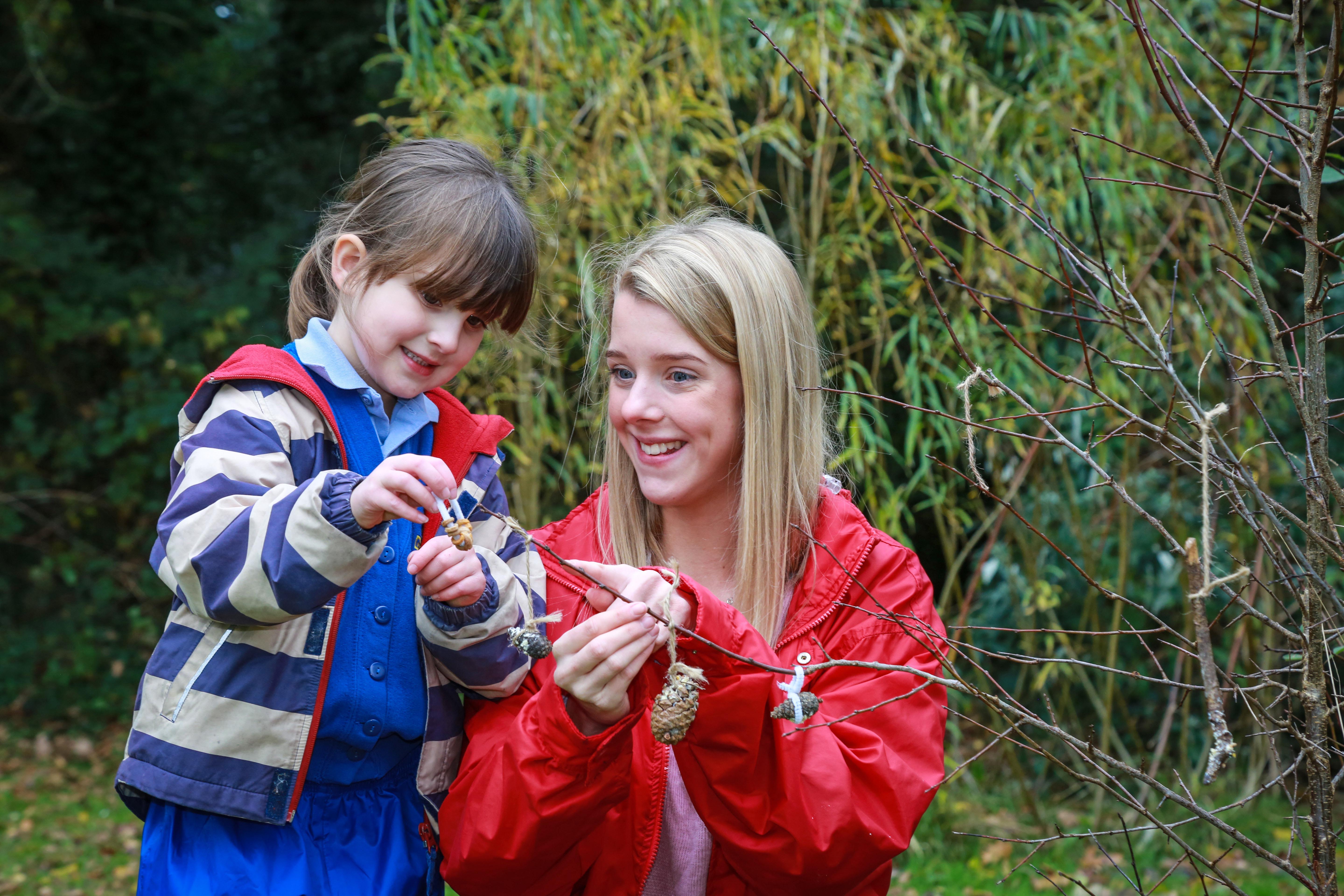 St James First School in Alderholt year one class in their forest ...